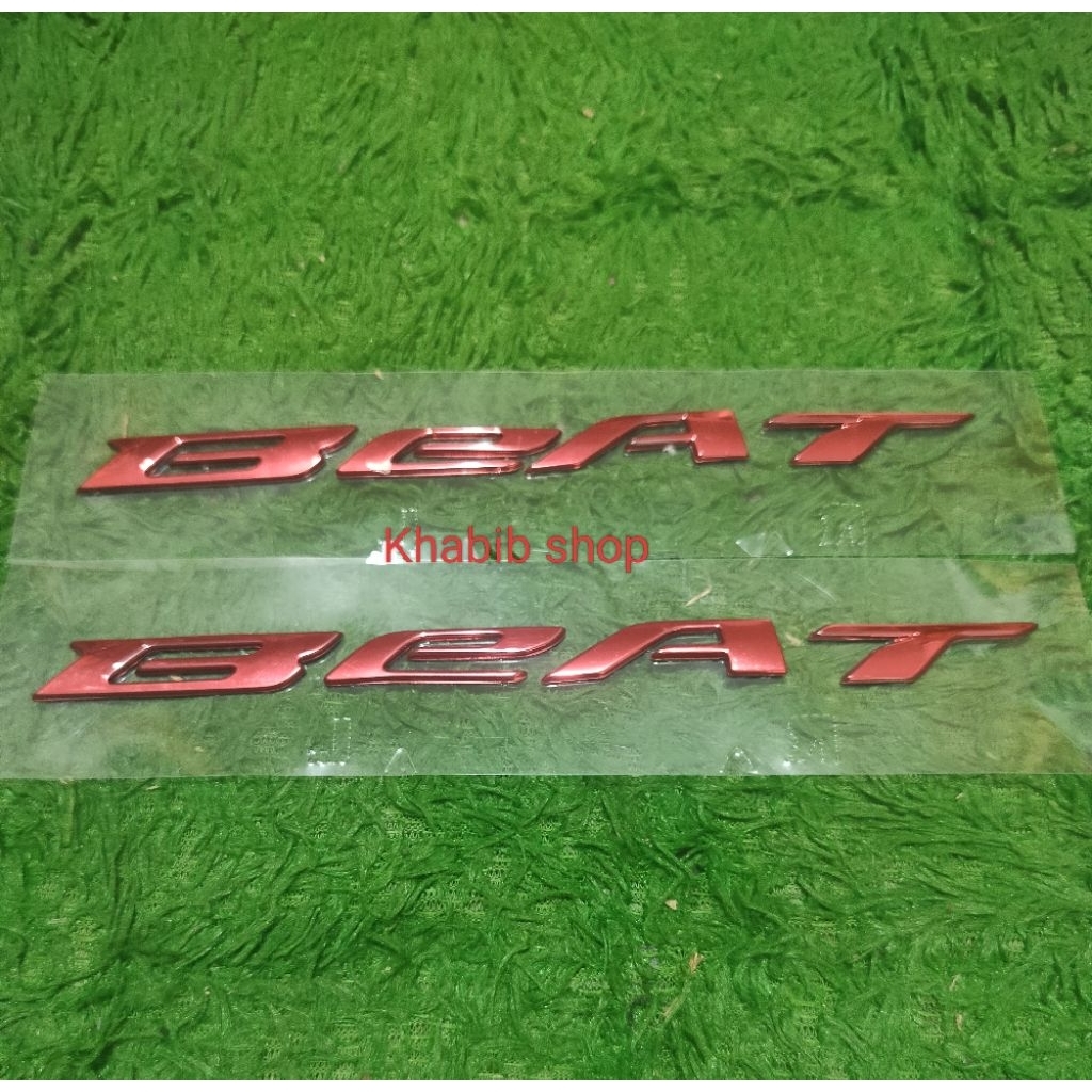 Jual (2pcs) kanan dan kiri Emblem Honda BEAT DELUXE 2024 tulisan beat ...