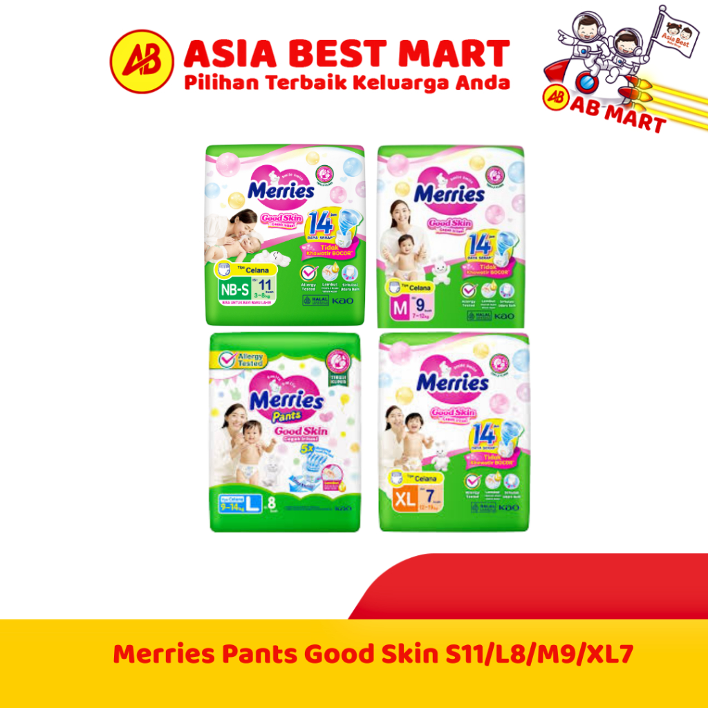 Jual Merries Pants Good Skin S11/L8/M9/XL7 Popok Celana Anak Bayi Diapers | Shopee Indonesia