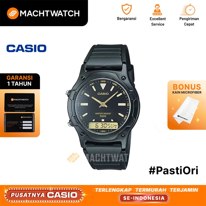 Jual [10.10] Jam Tangan Pria Casio General AW-49HE-1AVDF AW49 AW-49H 10 Year Battery - Digital ...