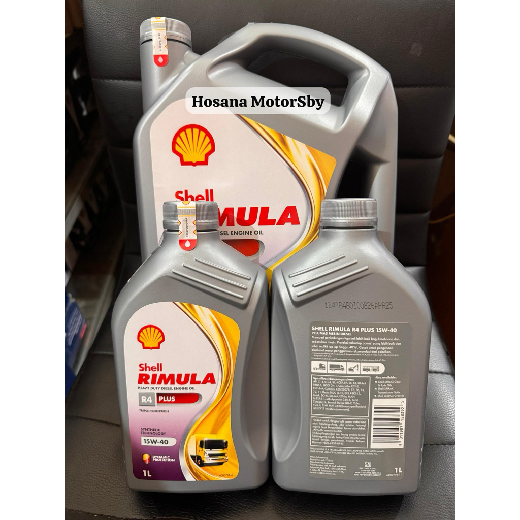 Jual OLI MESIN SHELL RIMULA R4 PLUS 15W-40 DIESEL kemasan 5L dan 1Liter ...