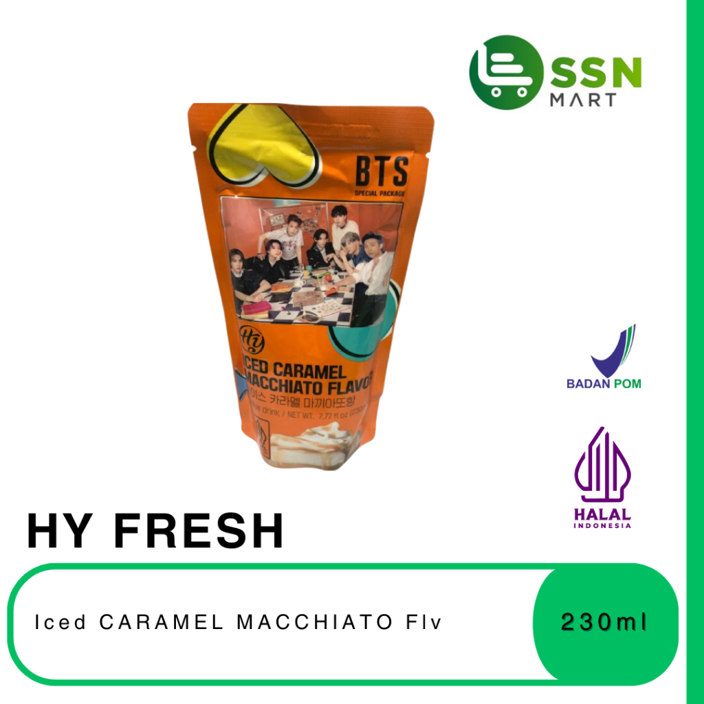 Jual SSNMart HY Fresh Iced Coffee X BTS CARAMEL MACHIATO | Shopee Indonesia