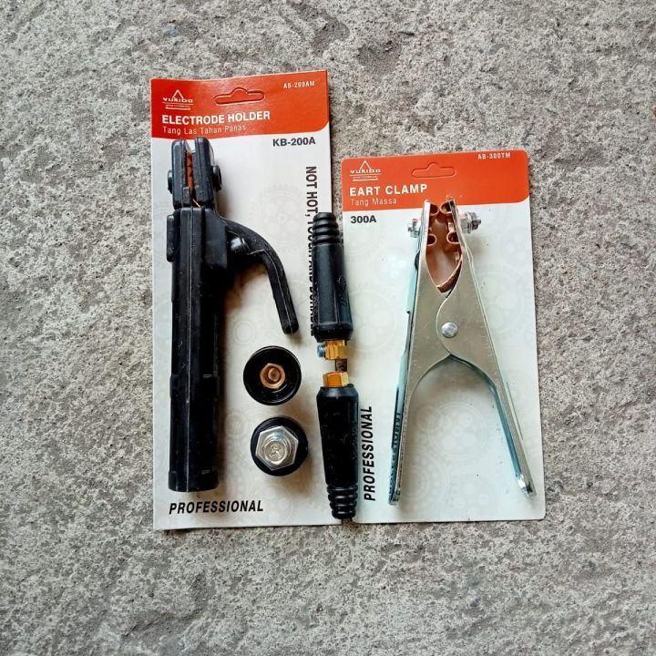 Jual PAKET TANG LAS 200A + TANG MASSA 500A + 2 SET KONEKTOR LAS/Electrode Holder MMA 800A/Stang ...