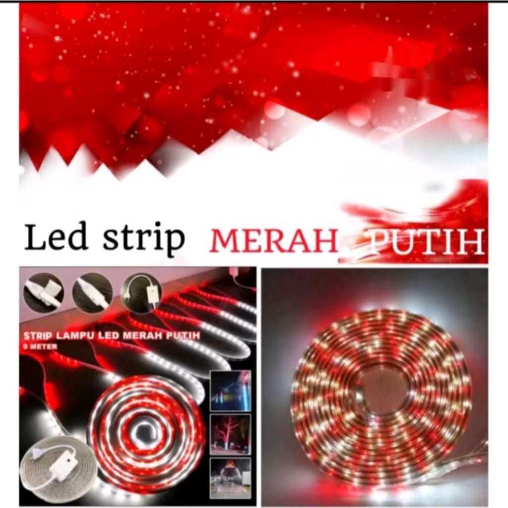 Jual Lampu LED Strip Selang 3528/ 2835 AC 220V MERAH+PUTIH DAN RGB (50M ...