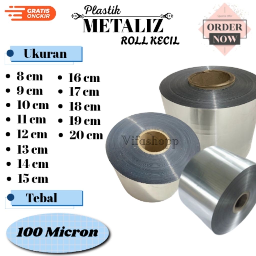Jual PLASTIK METALIZE ROLL KECIL TEBAL 100 MICRON | Shopee Indonesia