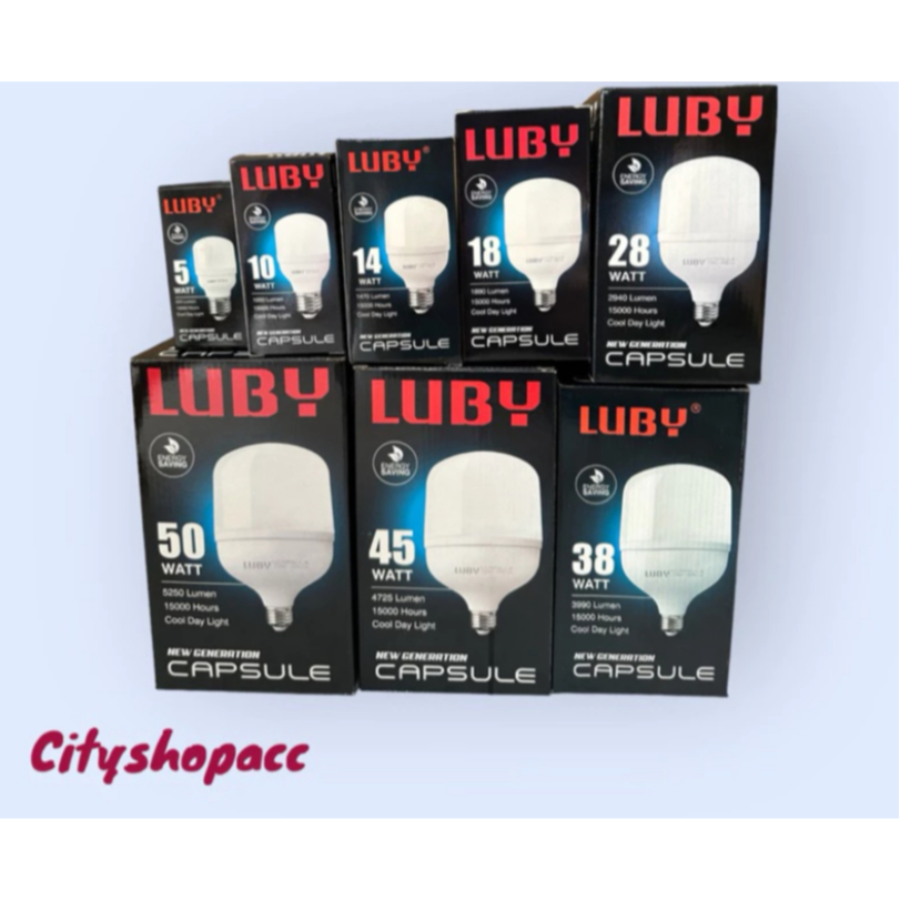Jual LUBY CAPSULE LED LAMPU 1 PACK 5 Watt/10 Watt/14 Watt/18 Watt/28 Watt/38 Watt/45 Watt/50 ...