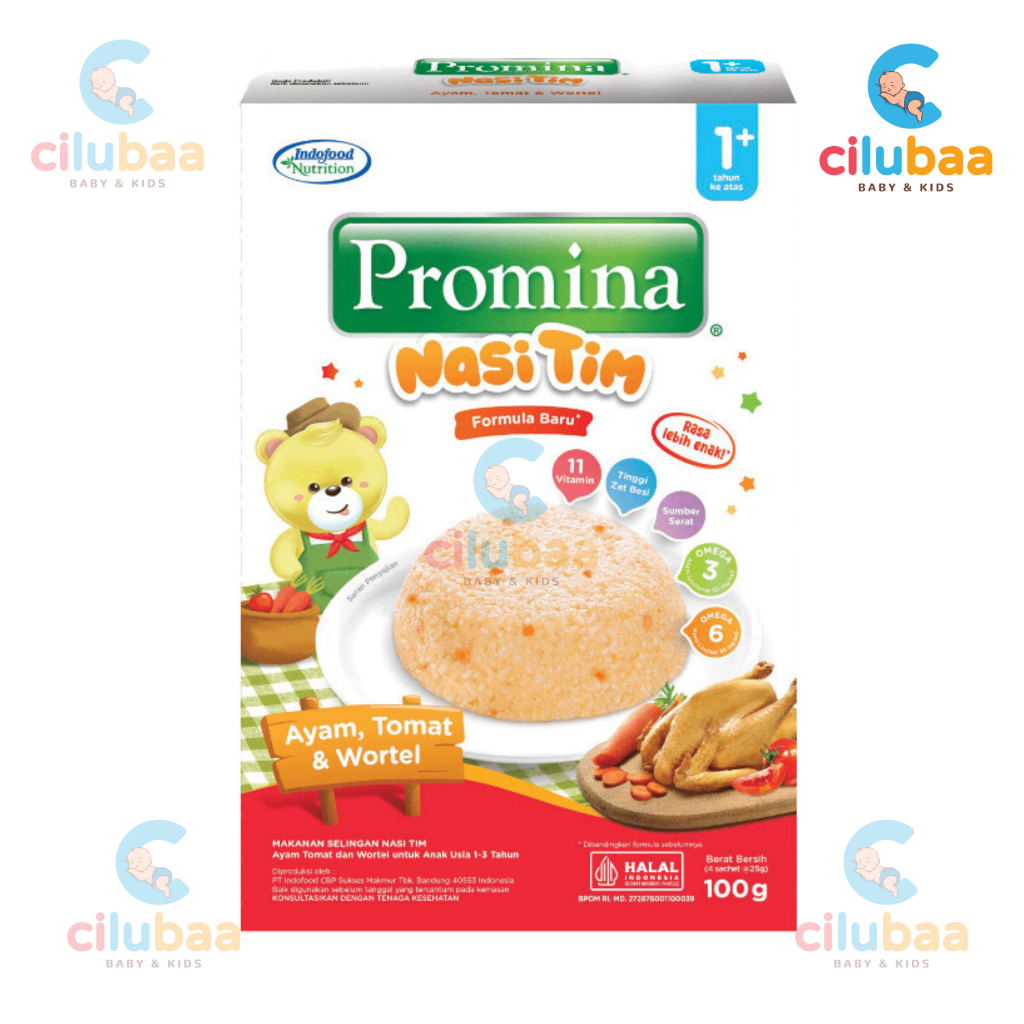 Jual PROMINA Nasi Tim Ayam Tomat Wortel New Box 100 gr - Nasi Tim Usia ...