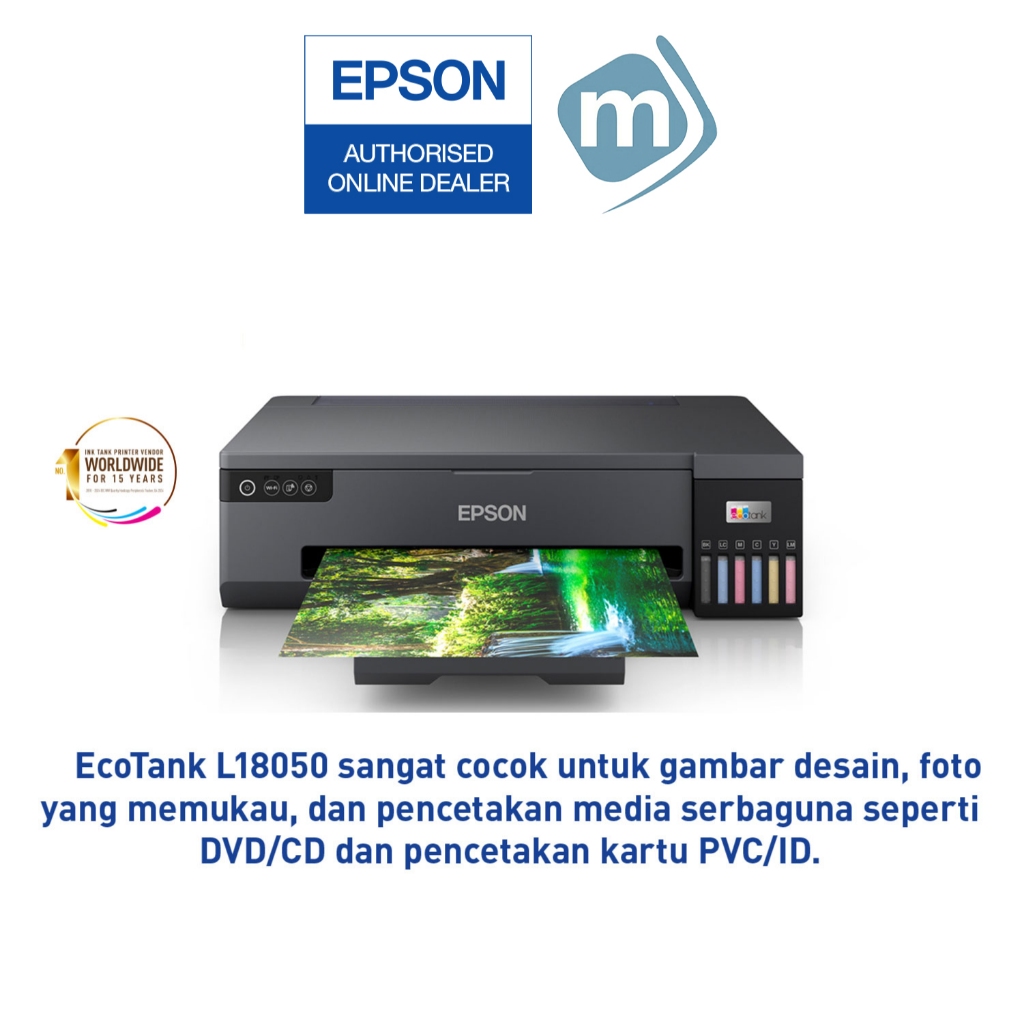 Jual Printer Epson L18050 Wi-Fi A3 Photo Ink Tank (ID Card and CD Printing) | Shopee Indonesia