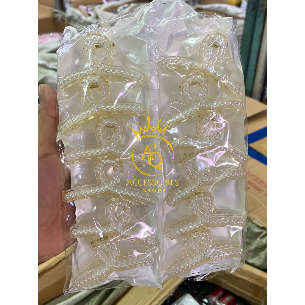 Jual Isi 12 Pcs Jepit Rambut Jedai Simpul Motif Mutiara Import | Shopee ...