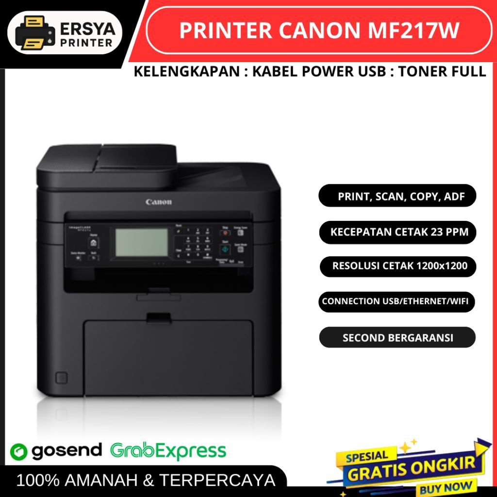 Jual Printer Laser Fotokopi Canon imageclass MF217W Multifungsi Adf ...
