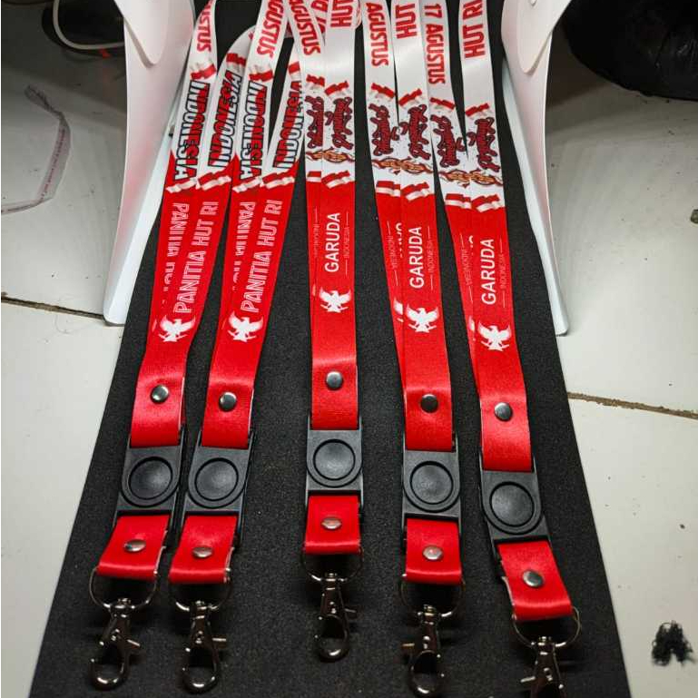 Jual Lanyard Name Tag ID Card 17 Agustus HUT RI Merah putih | Shopee ...