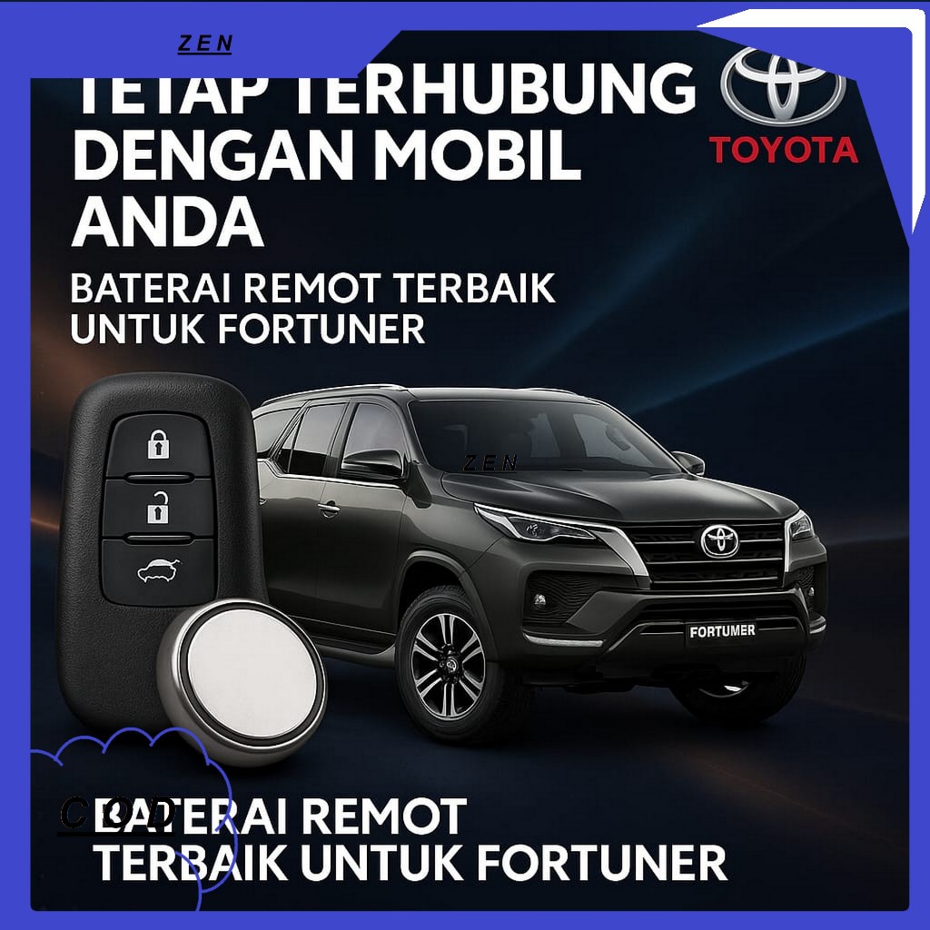 Jual Baterai Remote Mobil FORTUNER VRZ TRD ORIGINAL 3 Volt Battery ...