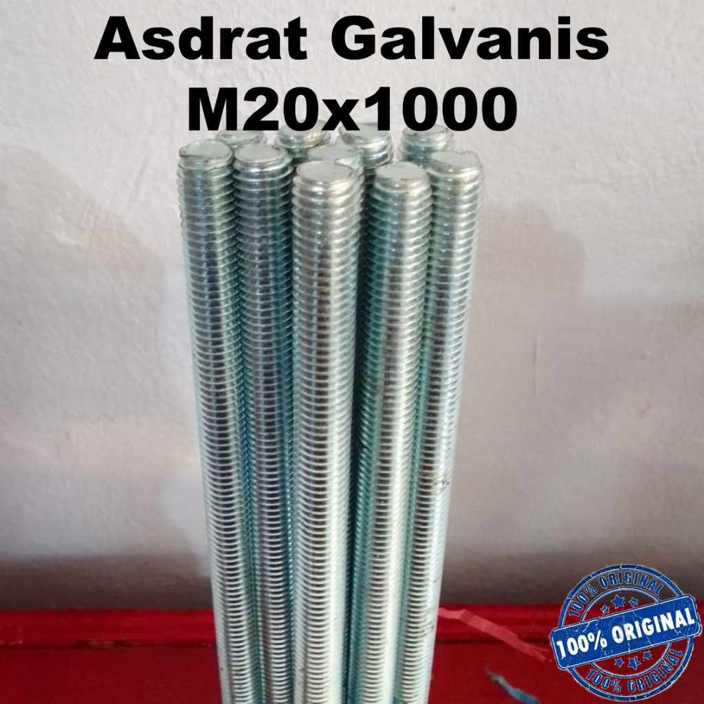 Jual Asdrat Galvanis M20X1000 - BDM | Asdrat / Long drat / Stud bolt ...