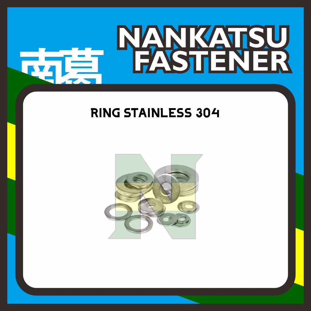 Jual Ring Plat Stainless Steel 304 Washer SUS304 M3 M4 M5 M6 M8 M10 ...