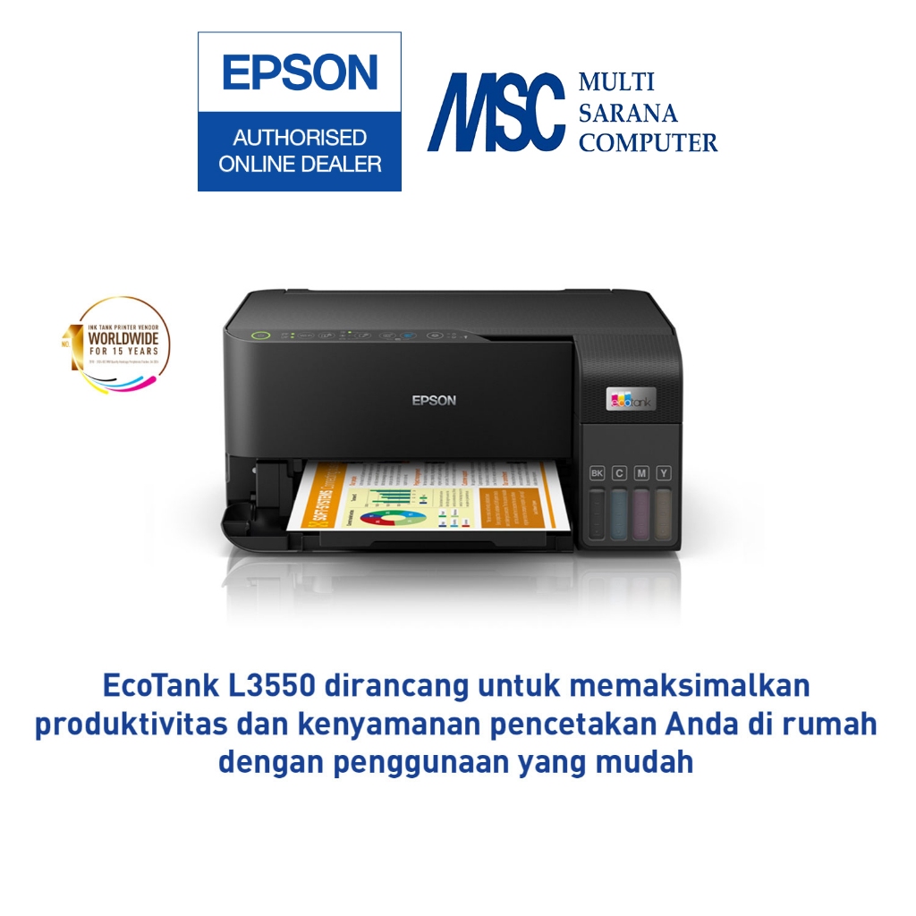 Jual EPSON Printer L3550 L-3550 L 3550 Print Scan Copy Wifi Wireless ...