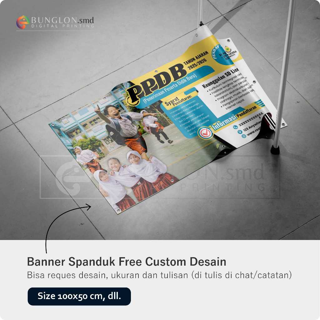 Jual Banner Spanduk PPDB Free Custom Desain | Shopee Indonesia