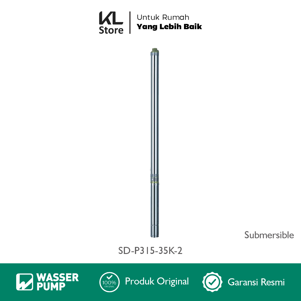 Jual WASSER POMPA CELUP SUMUR DALAM SD-P315-35K-2 / Pompa Sumur Dalam ...