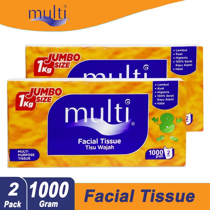 Jual ( 2 PACK ) Tissue Kiloan Tisu Multi Facial 1000 Gram 1 kg MP-08 ...