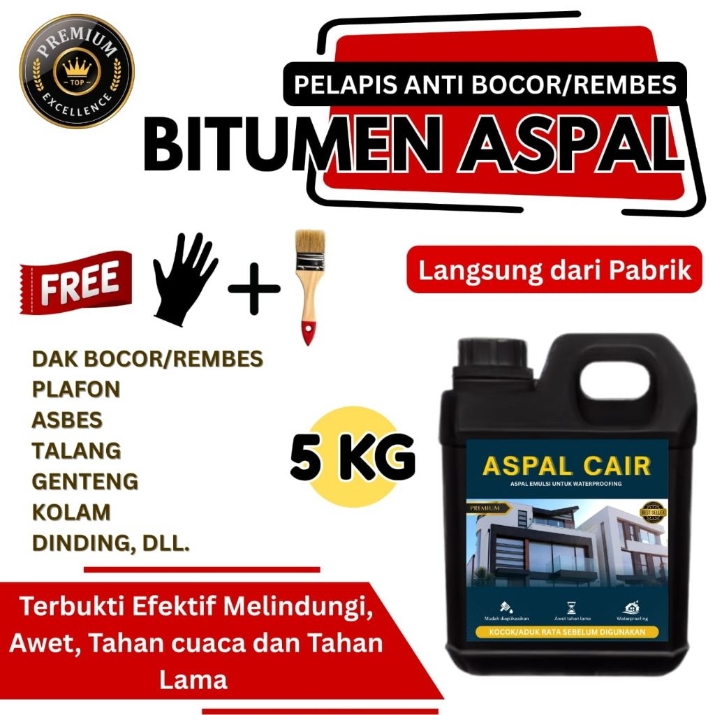 Jual BITUMEN 5kg (3 X lebih pekat&kuat) +paket gratis! kain fiber glass ...