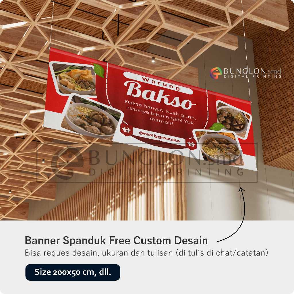 Jual Banner Spanduk Warung Bakso Free Custom Desain | Shopee Indonesia