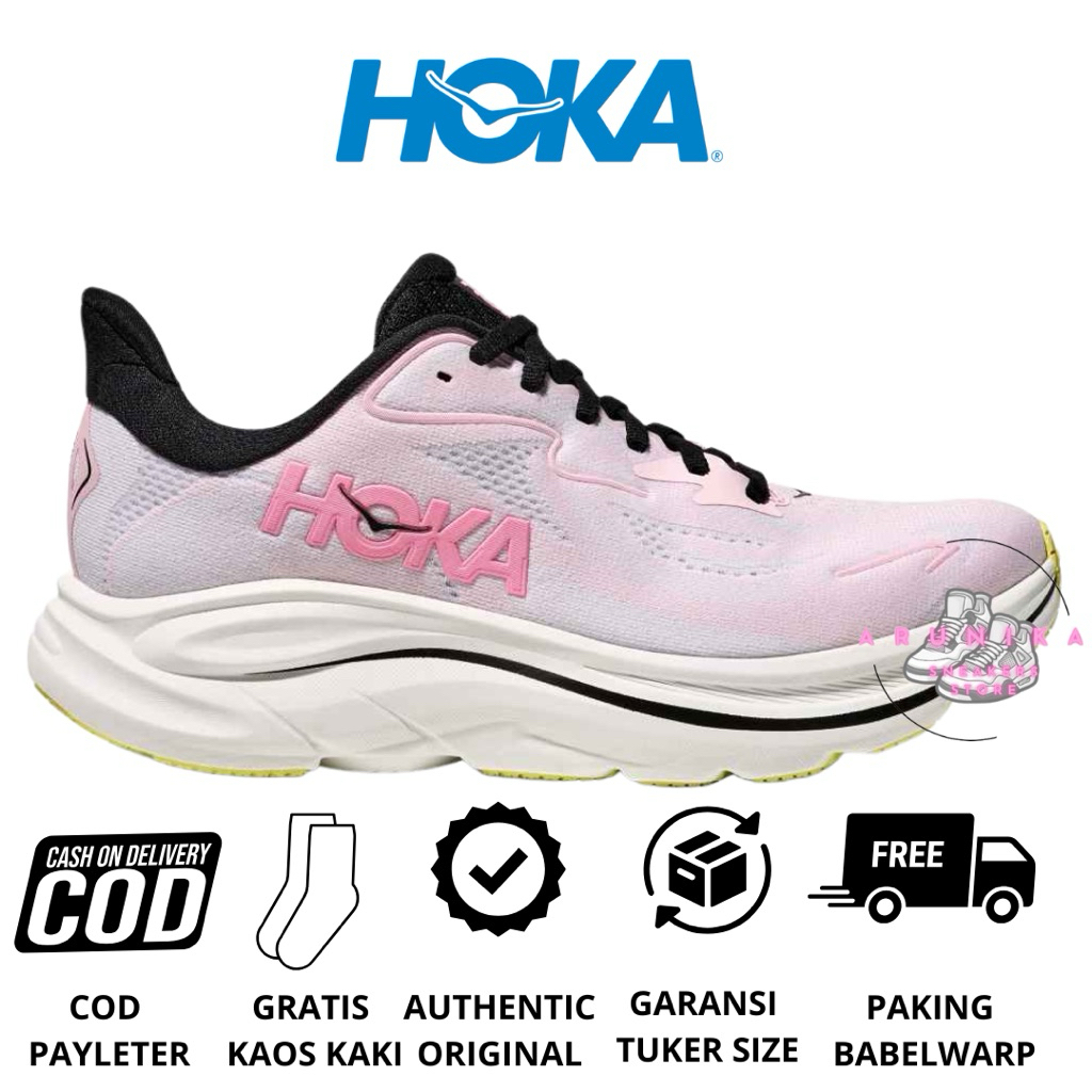 Jual Sepatu Running Wanita Hoka Original Hoka Clifton 10 Carnation ...
