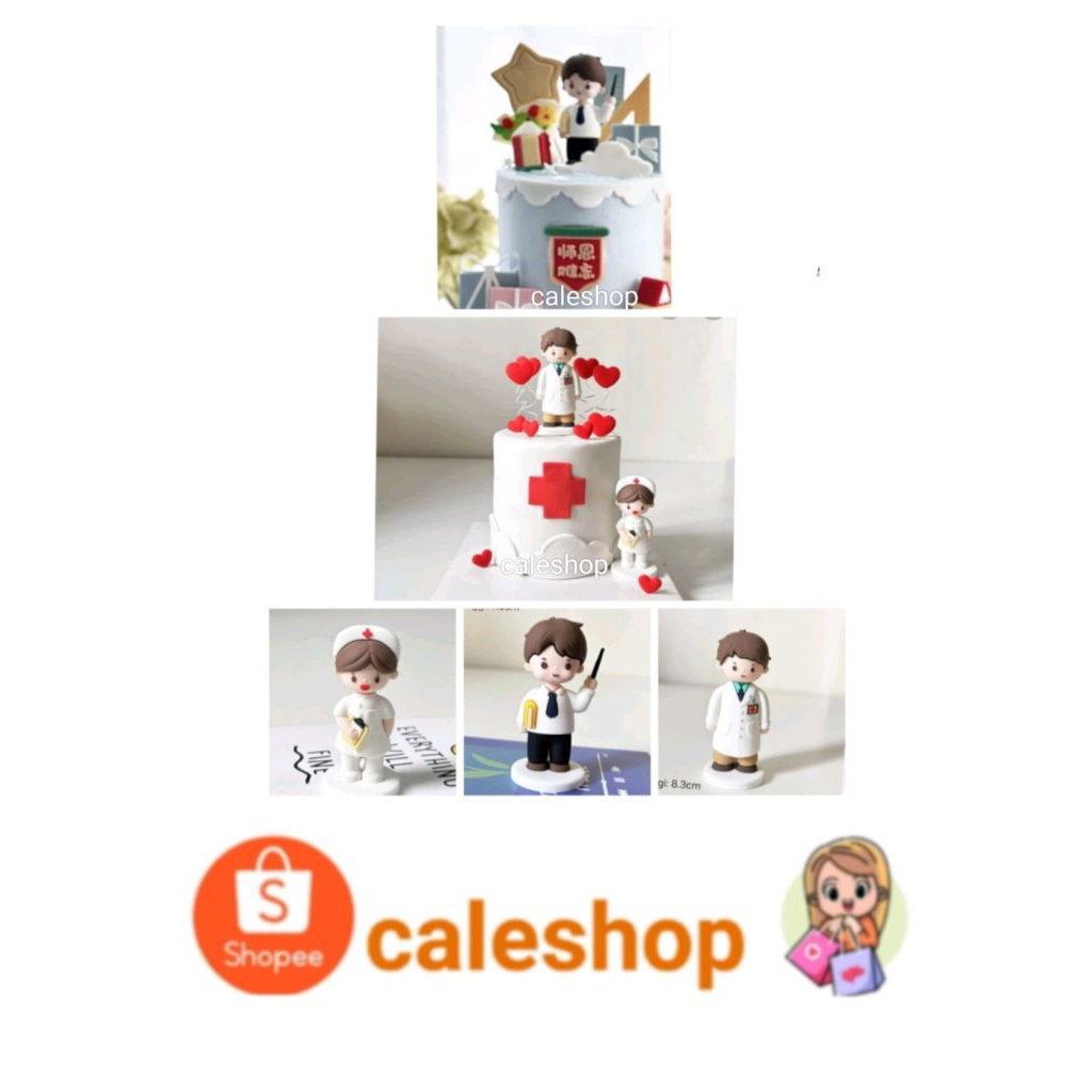 Jual Topper Kue Ulang Tahun Profesi Perawat Dokter Guru | Shopee Indonesia