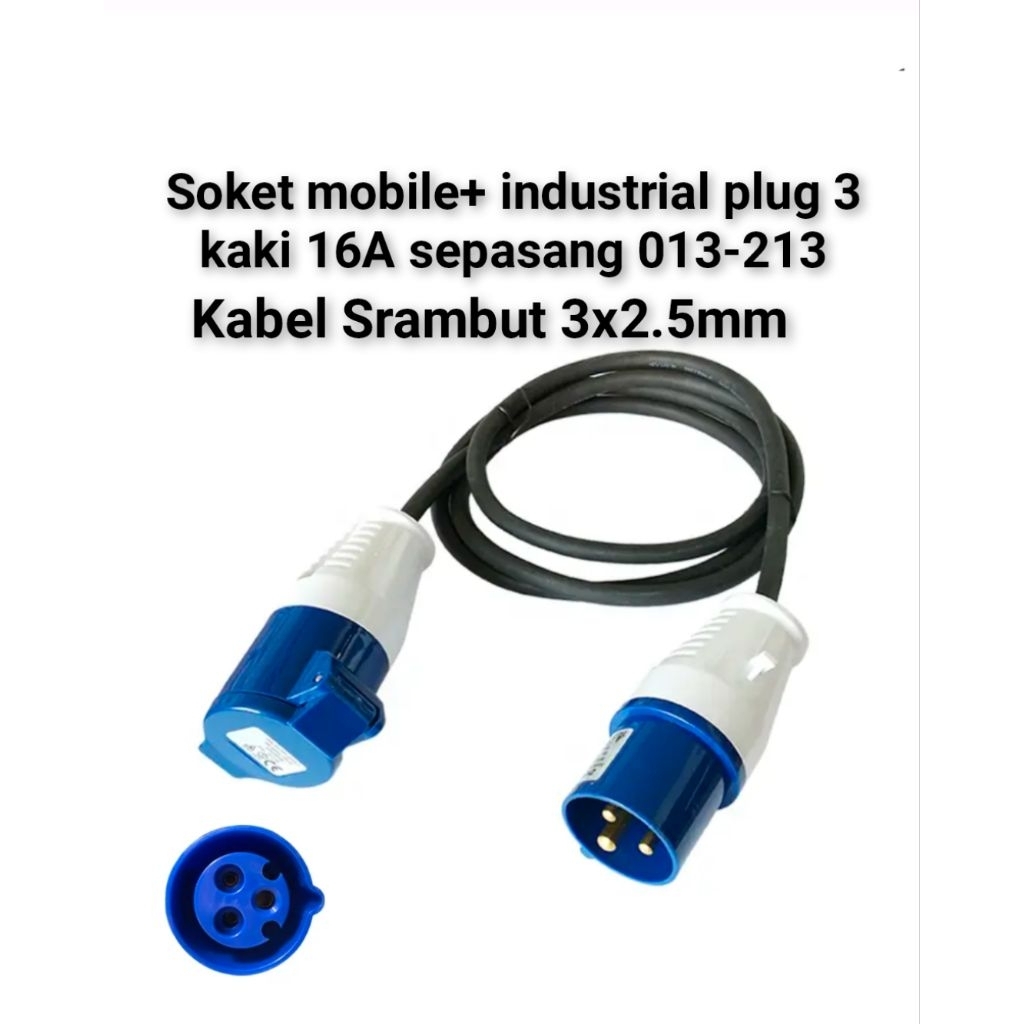 Jual Stop Kontak Penghubung mesin Genset mobile+ industrial plug 3 kaki ...