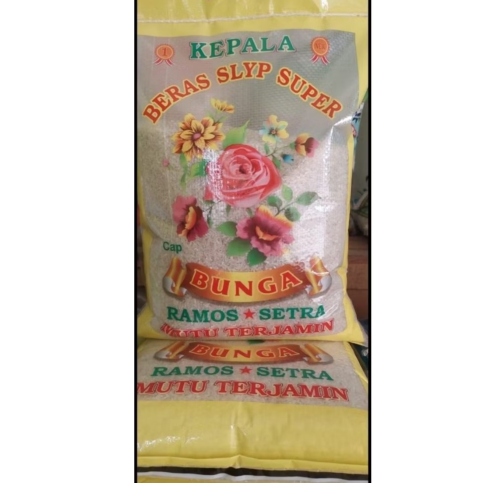 Jual beras bunga ramos setra / beras karawang 5 kg, 10 kg | Shopee ...