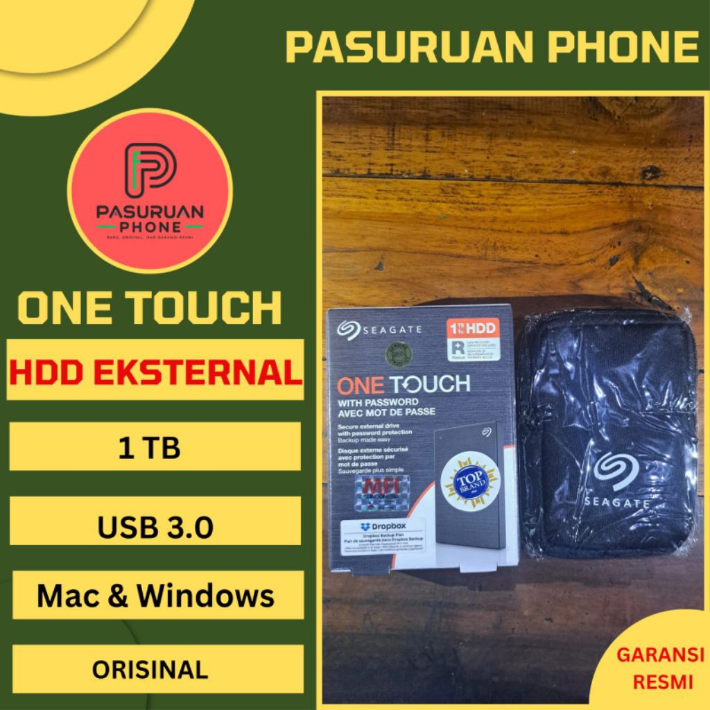 Jual Seagate One Touch HDD - Hardisk Eksternal 1TB +Pouch( pengganti ...