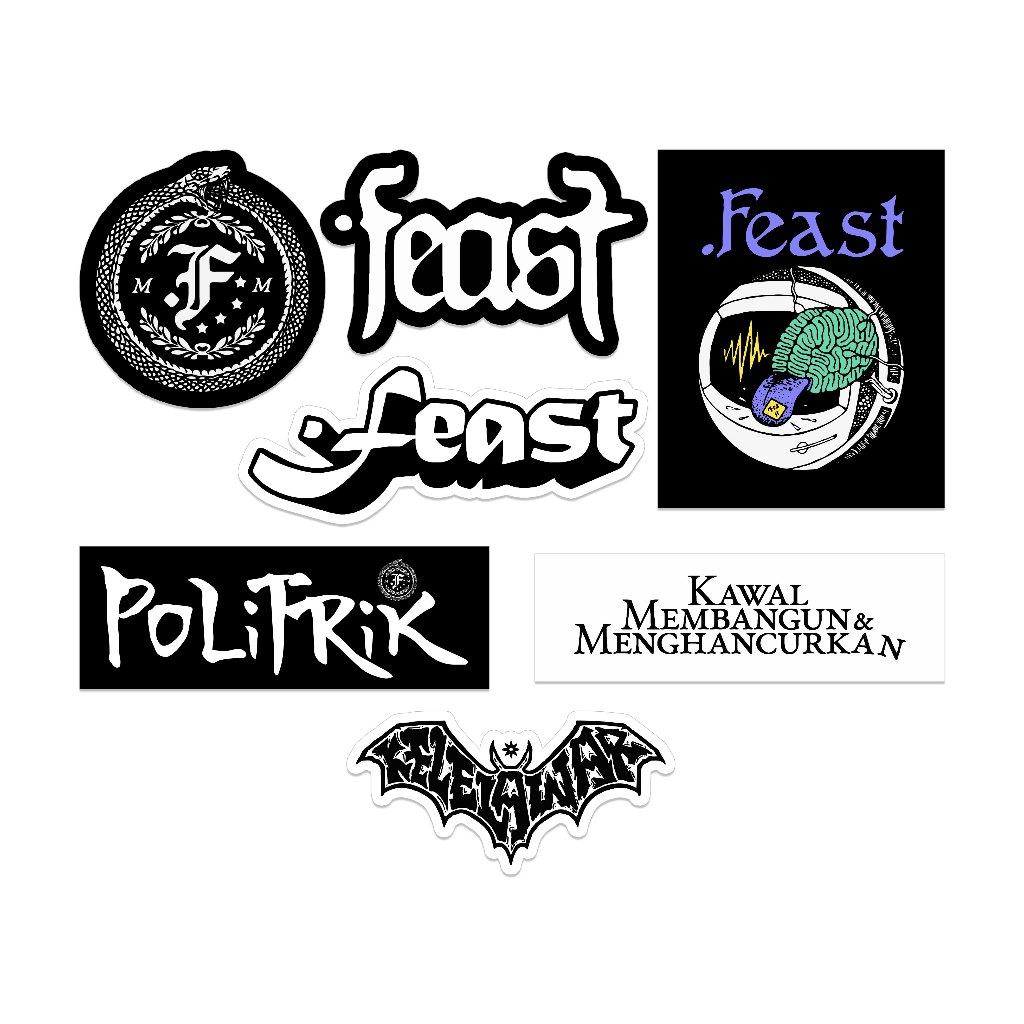 Jual .Feast - Sticker Satuan | Stiker Band | Sticker Vinyl | Stiker ...