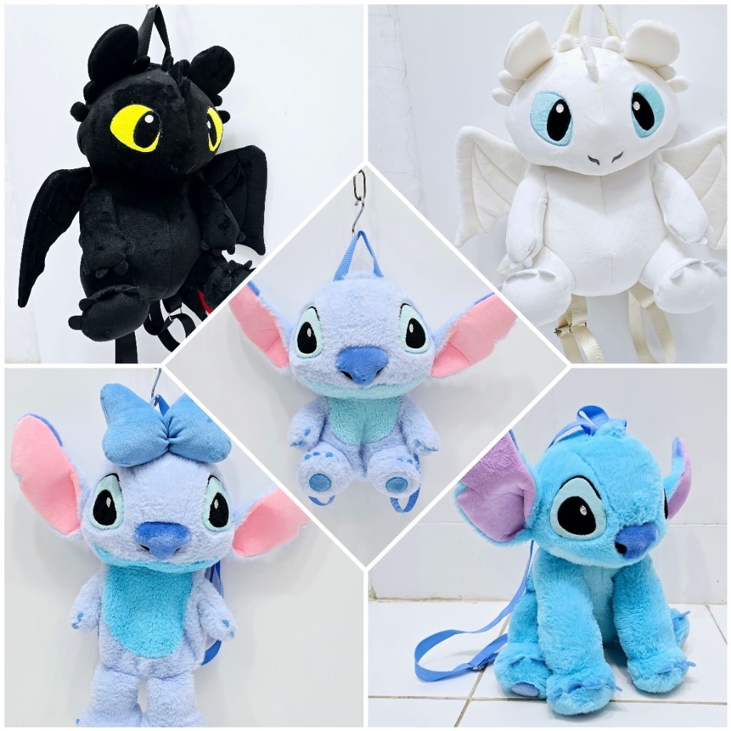 Jual Tas Ransel Boneka STITCH - TOOTHLESS - LIGHT FURY How To train ...