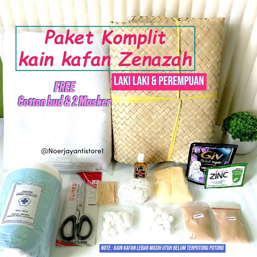 Jual PAKET HEMAT kain kafan jenazah komplit ( Kain kafan - Tikar ...