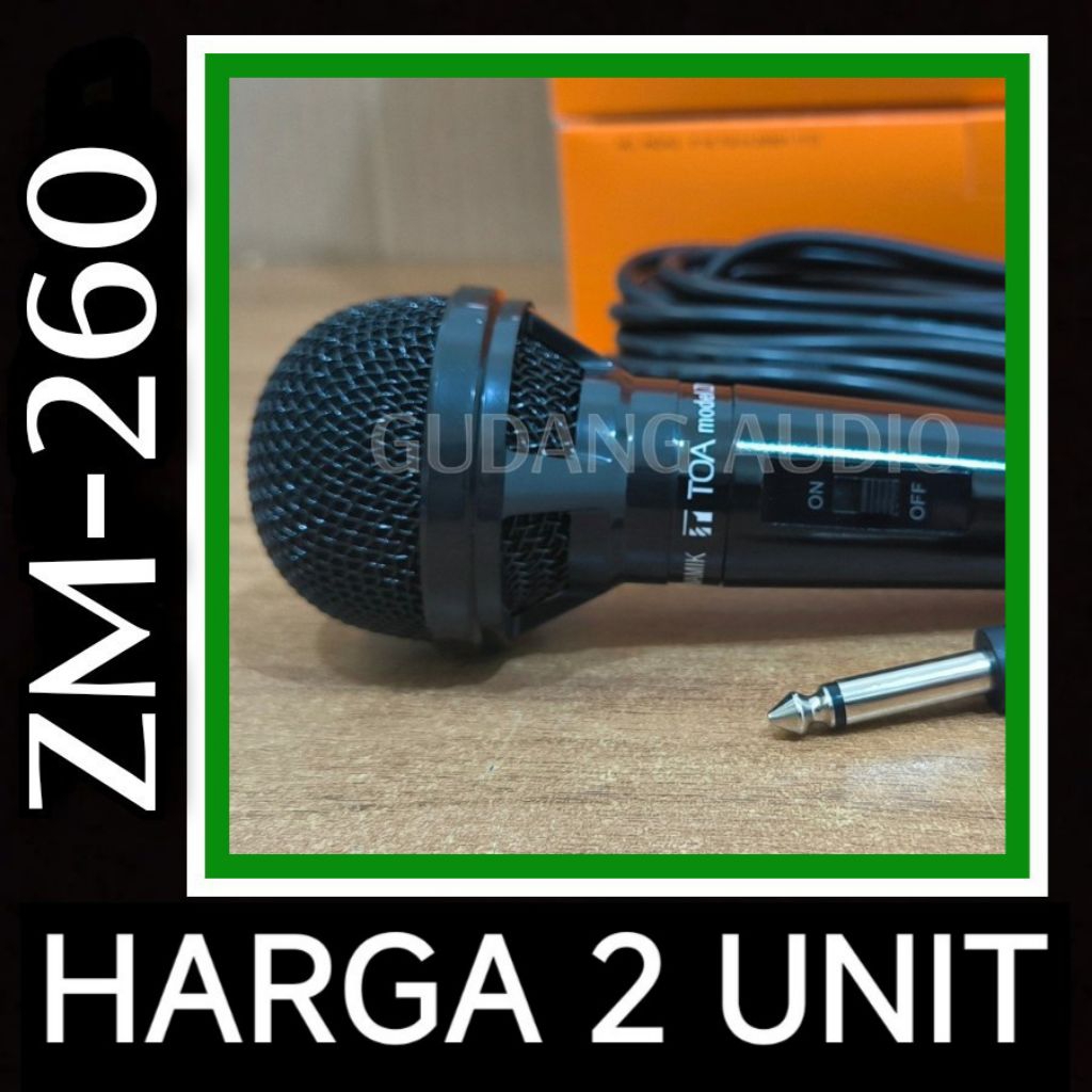 Jual 2 UNIT MICROPHONE MIC KABEL TOA ZM-260 ZM 260 MIKROFON TOA ...