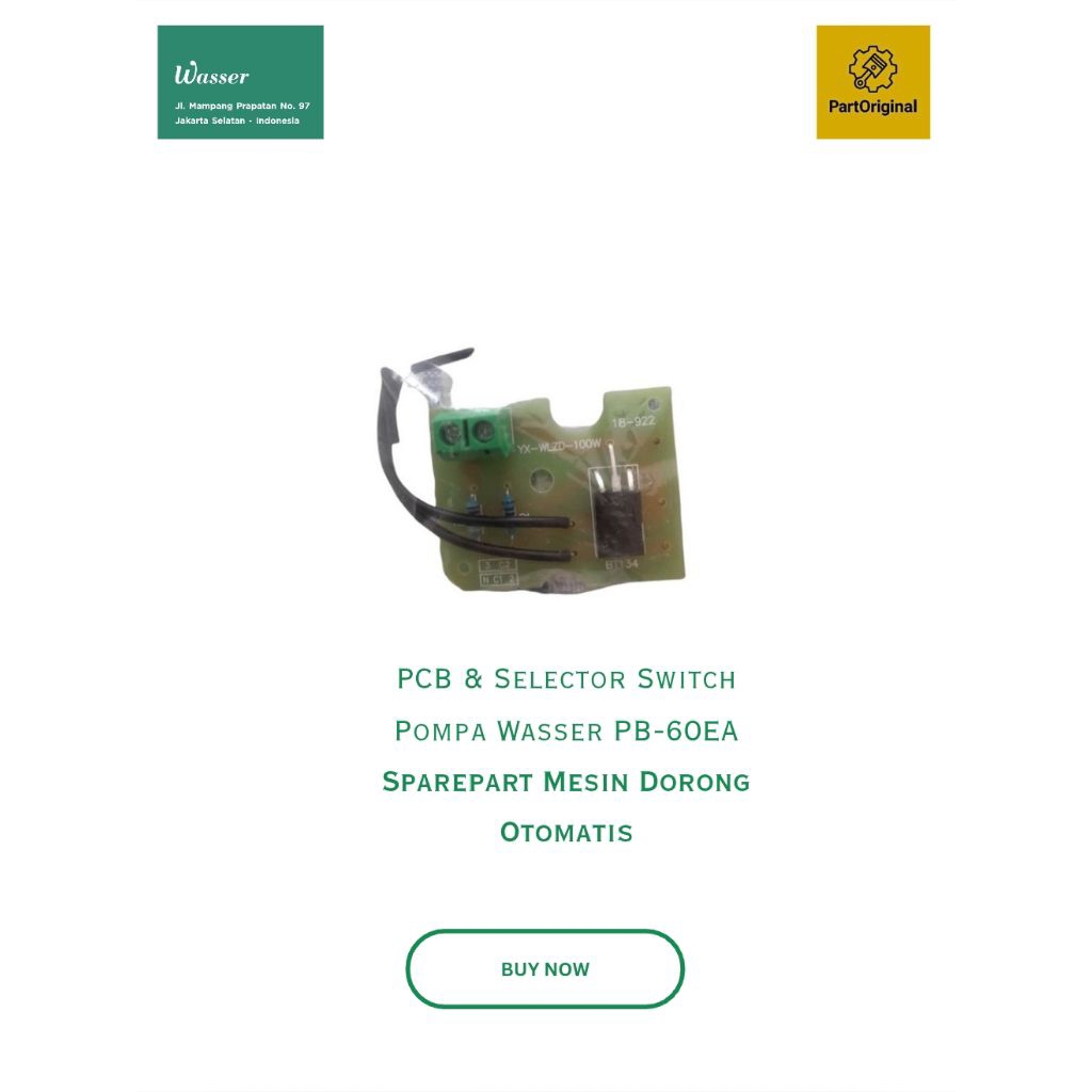 Jual PCB Pompa Wasser PB-60EA - Sparepart Mesin Dorong Otomatis ...