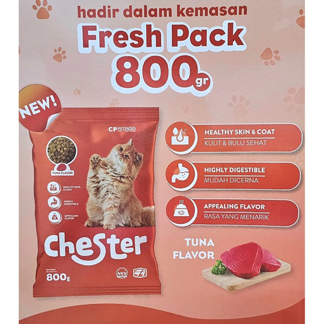 Jual Chester Tuna Cat Food 800gr - Makanan Kucing FRASH PACK 800gr ...
