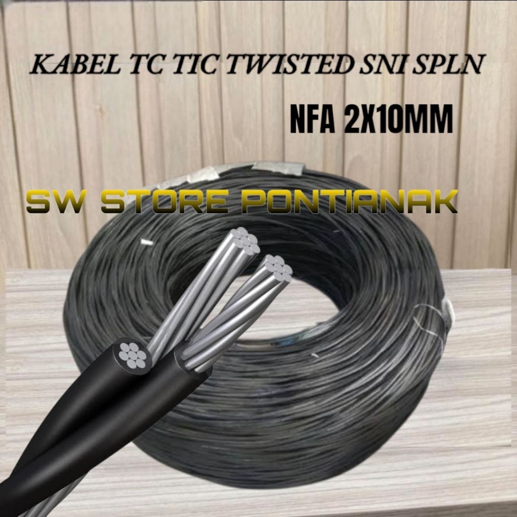 Jual KABEL TC SR PLN TWISTED 100 METER NFA 2X10MM SNI SPLN / KABEL ...
