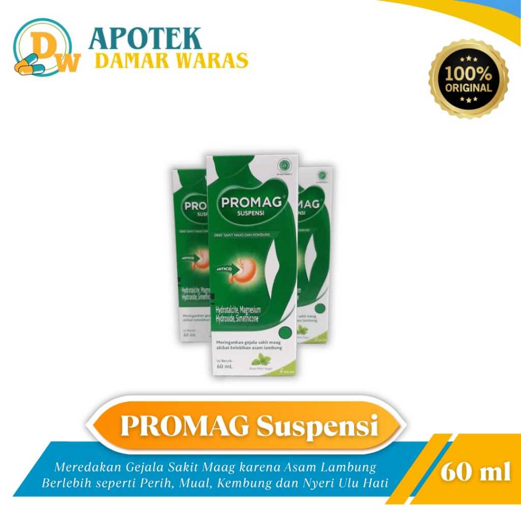 Jual Promag Cair (Sirup Suspensi) Obat Maag dan Kembung kemasan Botol ...