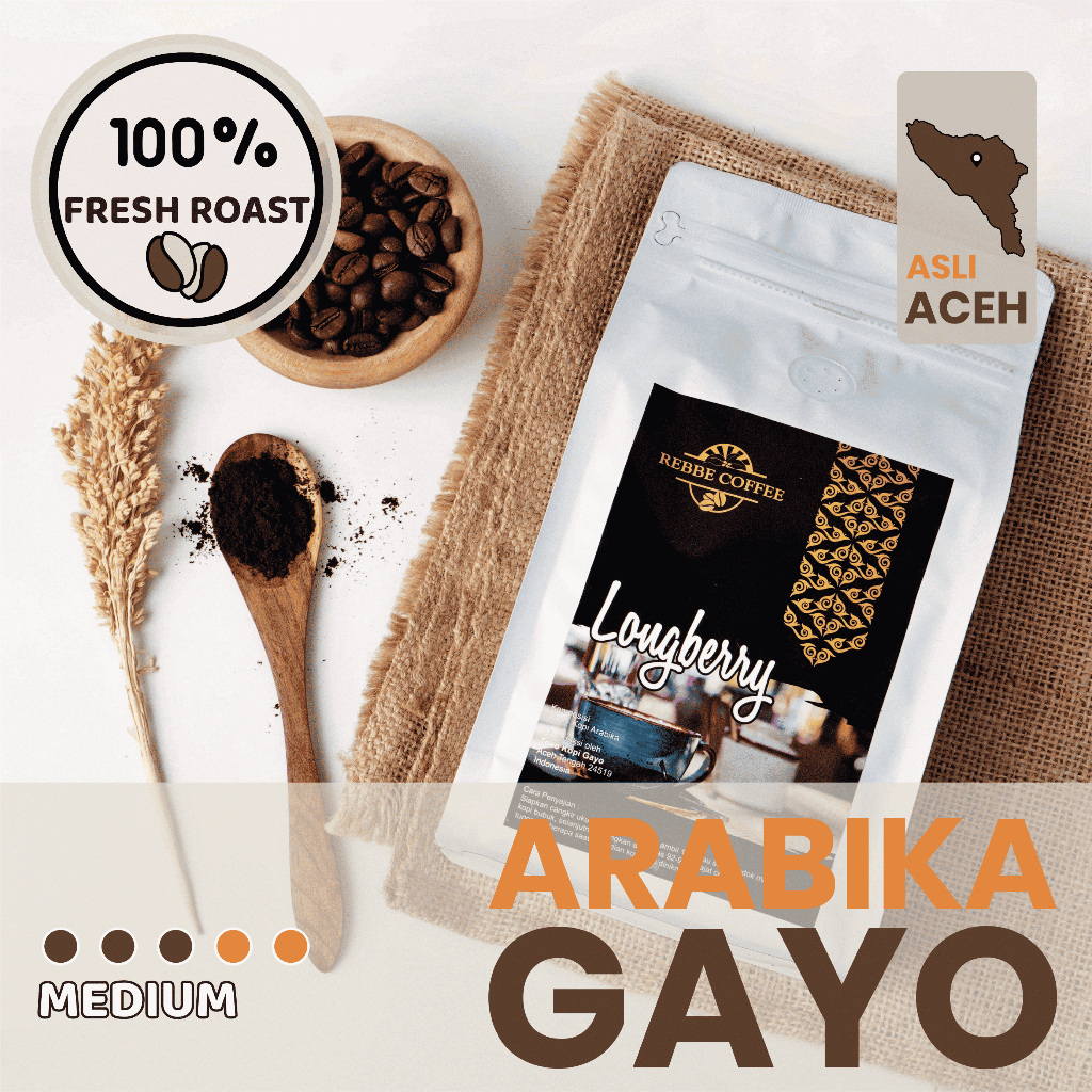 Jual Kopi Arabika Longberry Gayo Aceh – Medium Roast Premium, Biji ...