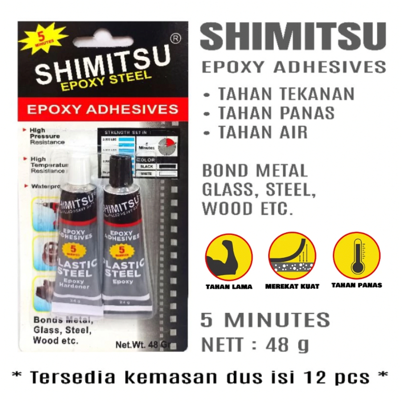 Jual Shimitsu DEXTONE Lem Besi 58gr Plastic Steel Epoxy Adhesives ...
