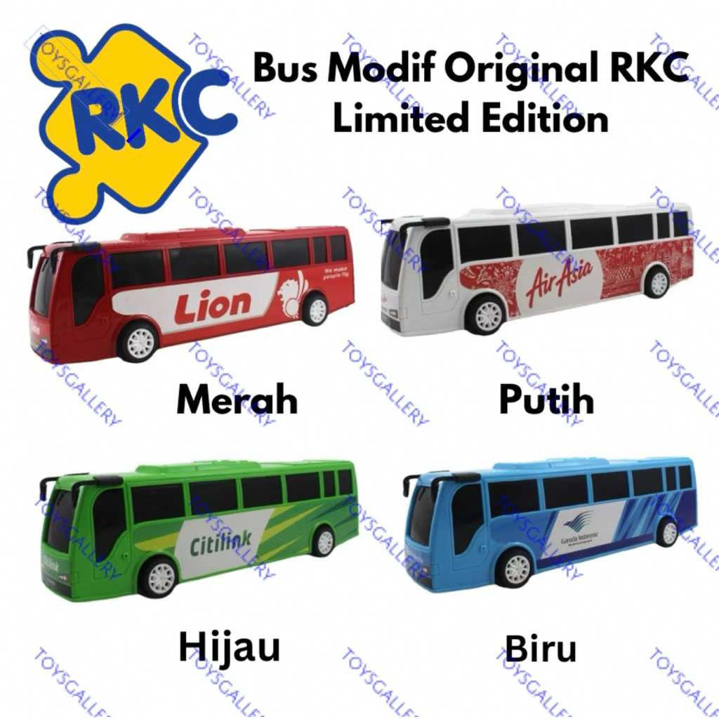 Jual Mainan kendaraan Bus polisi Bus transjakarta Friction RKC 2041-1/4 ...
