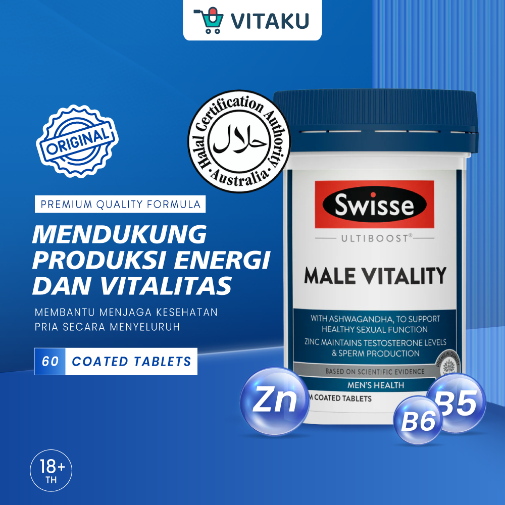 Jual Swisse Male Vitamin 60 Tablets - Made In Australia | Shopee Indonesia