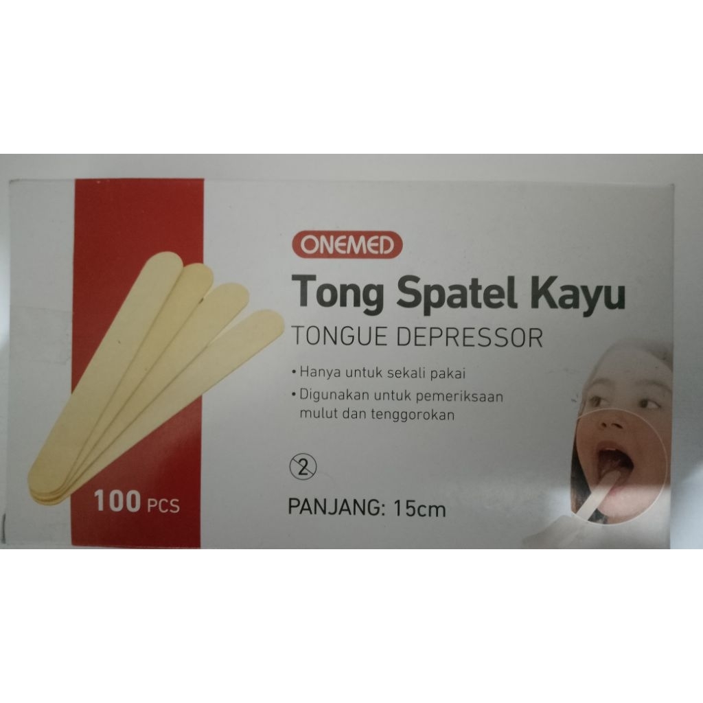 Jual Onemed Tong Spatel Kayu/Tongue Depressor 15 Cm isi 100 Pcs ...