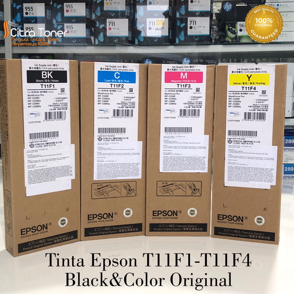 Jual Tinta Cartridge Epson T11F Black&Colour original | Shopee Indonesia