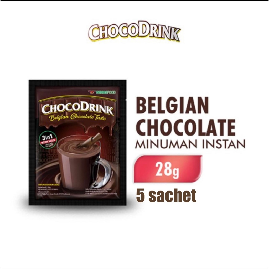 Jual Choco Drink Belgian Chocolate 5 sachet | Shopee Indonesia