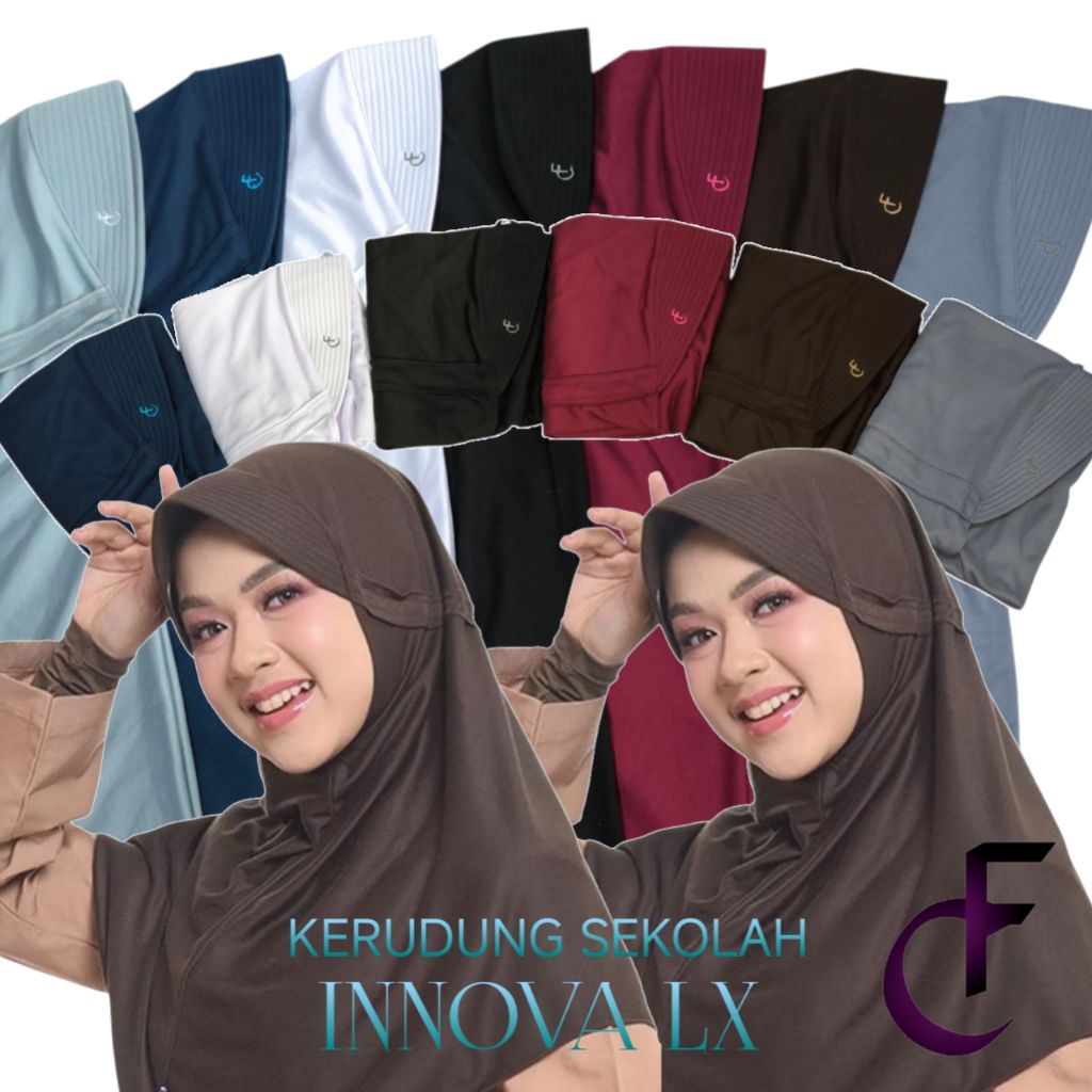 Jual JILBAB SEKOLAH Instan Model INNOVA LX / Kerudung Sekolah Anak SD TK SMP SMA Model Innova LX ...