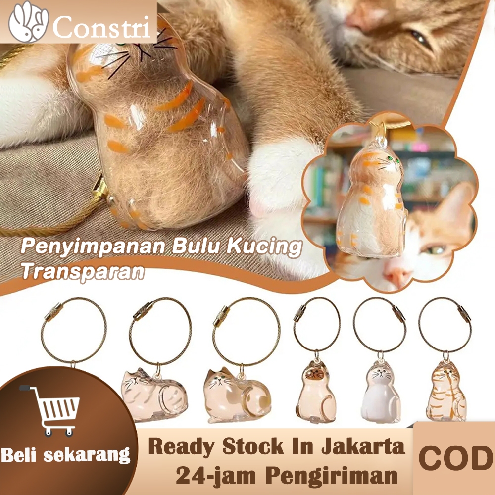 Jual [Ready] Kotak Penyimpanan Bulu Kucing Transparan Gantungan Kunci ...