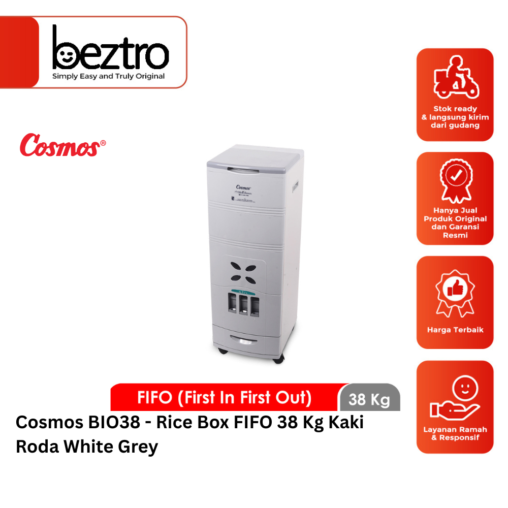 Jual Cosmos BIO38 BIO-38 – Rice Box 38 Liter Wadah Penyimpanan Beras ...