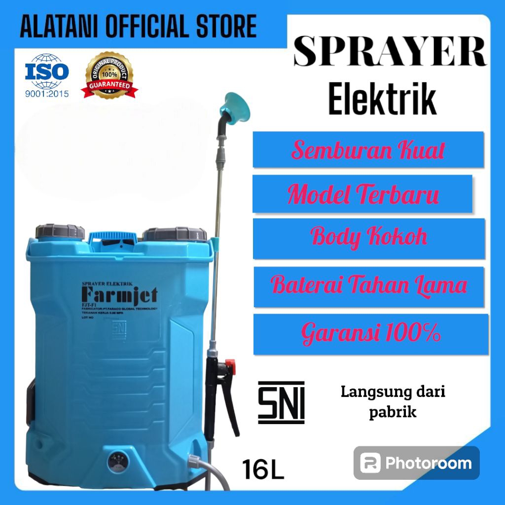 Jual POMPA SPRAYER ELEKTRIK FARMJET 16LITER (pompa sprayer elektrik ...