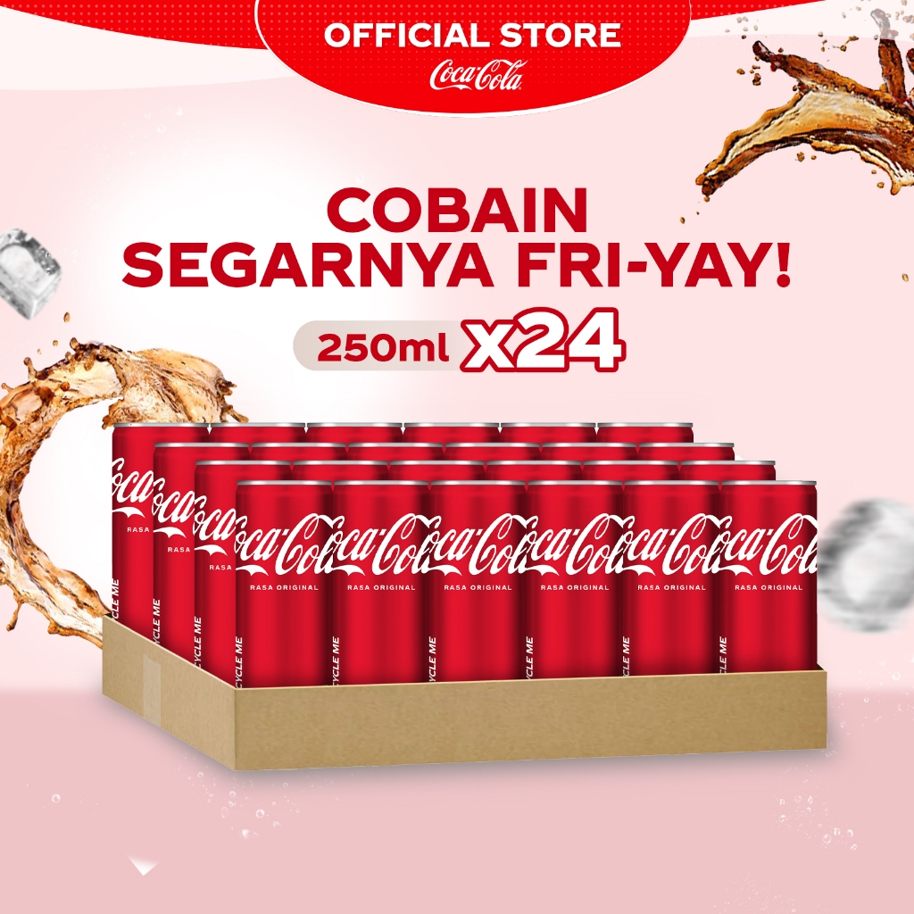 Jual Coca-Cola Minuman Soda Original - Kaleng 250ml x 24pcs | Shopee ...