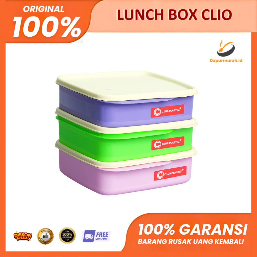 Jual Lunch Box Clio Kyoto 2103 Tanpa Sekat C1 / Wadah Tempat Kotak ...