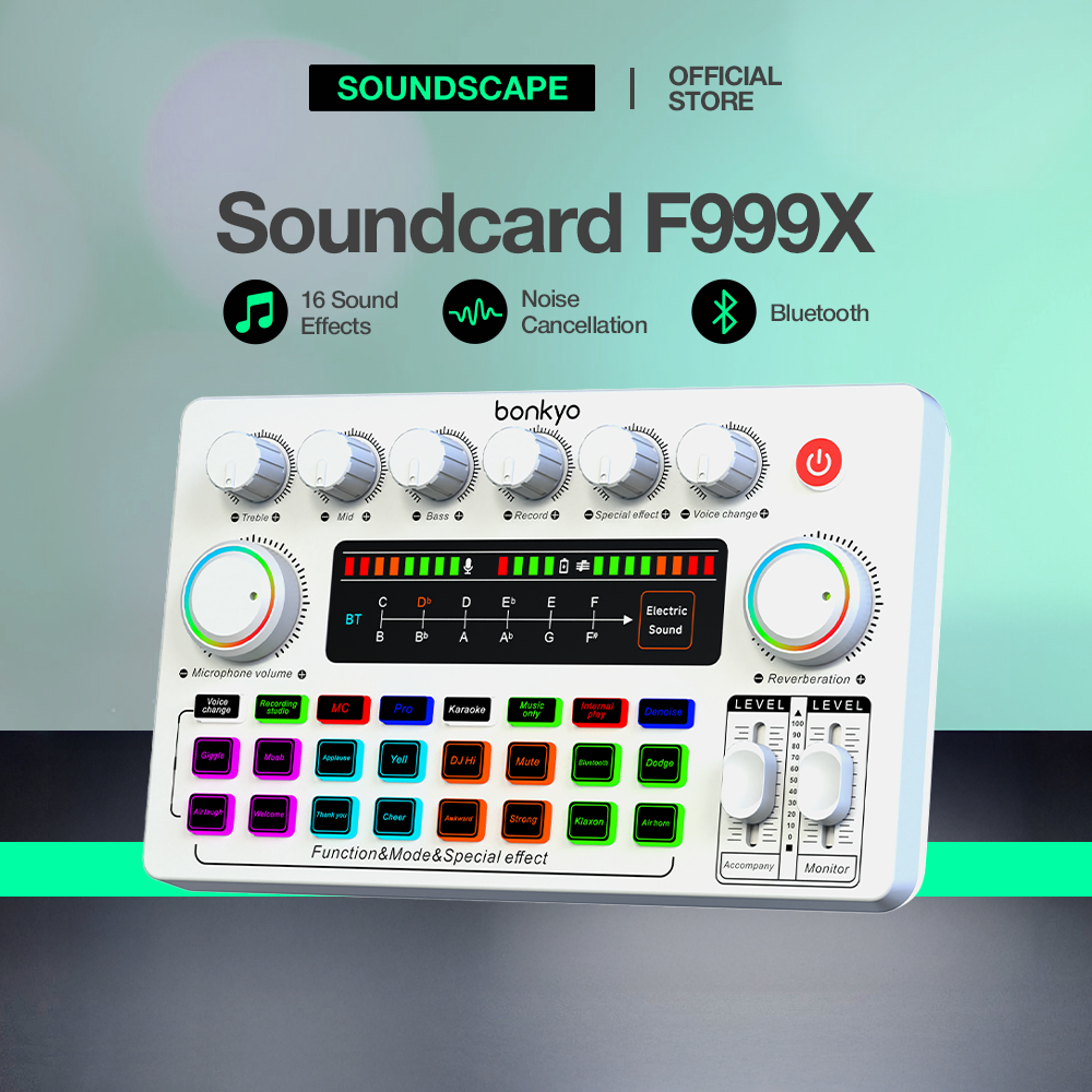Jual Soundscape bonkyo 【COD】 F999X sound card 5V: LED Touchscreen, Efek ...